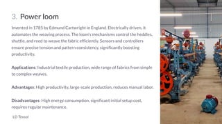 Types of Weaving loom machine & it's technology | PDF | Needlework ...