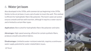 Types of Weaving loom machine & it's technology | PDF