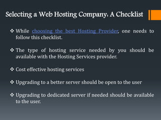 Types Of Web Hosting Explained | PPTX