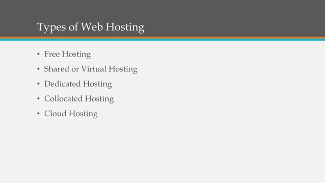 Types of web hosting services | PPTX
