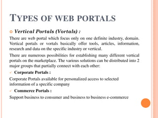 Types of web portals | PDF