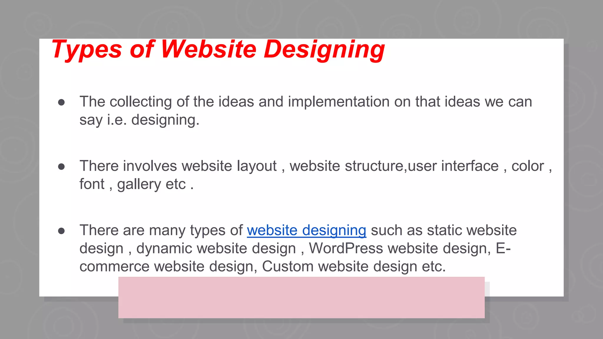 Types of website designing | PPT