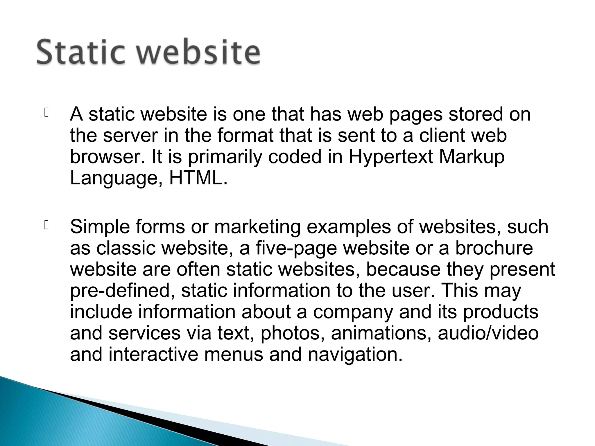 Different Types of Websites | PPT
