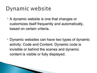 Different Types of Websites | PPT