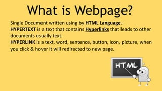 Types of websites | PPSX | Web Design and HTML | Internet
