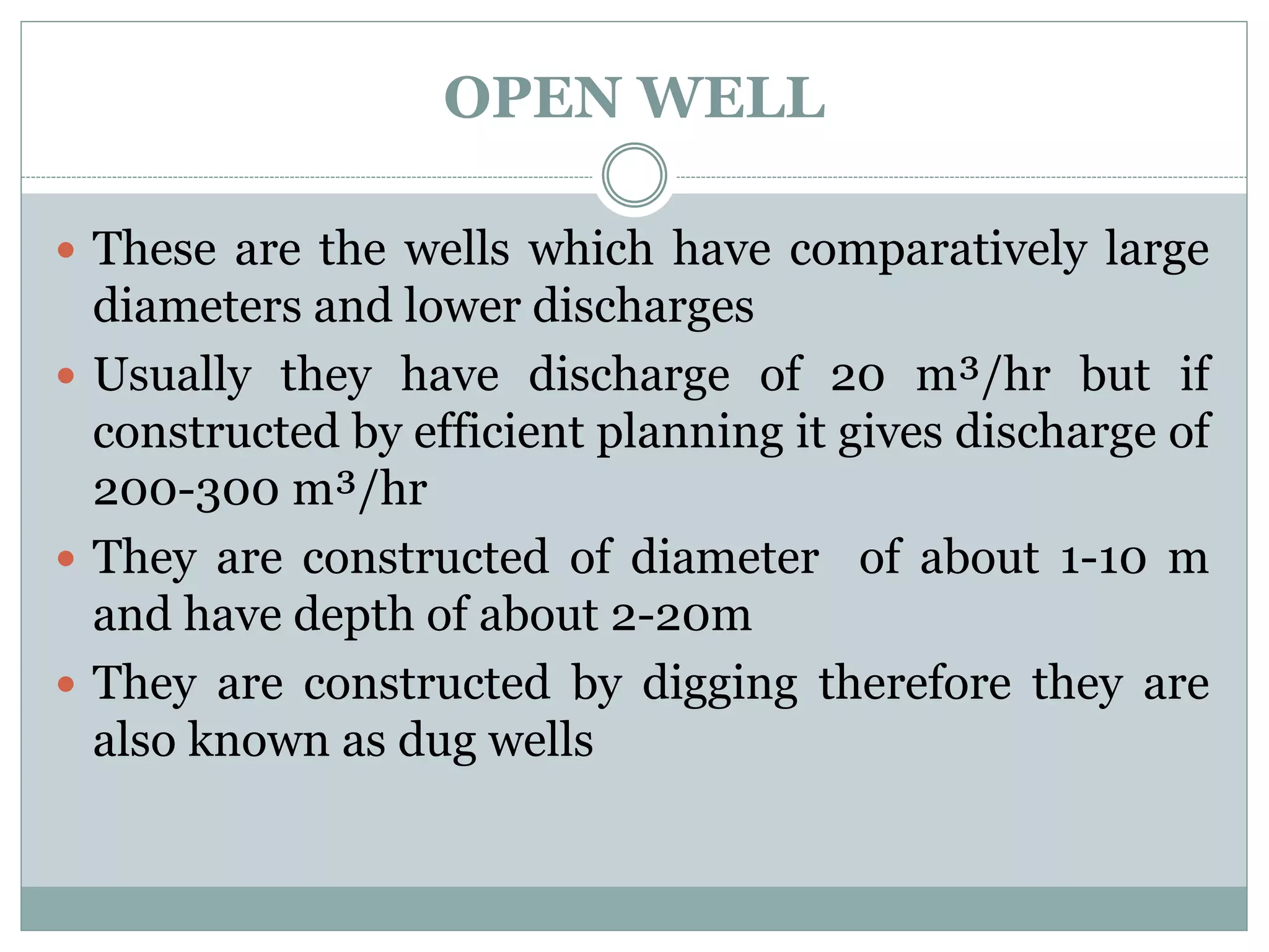 Types of wells | PPTX