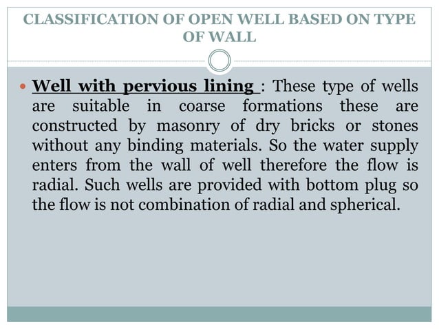 Types of wells | PPTX | Geology | Science