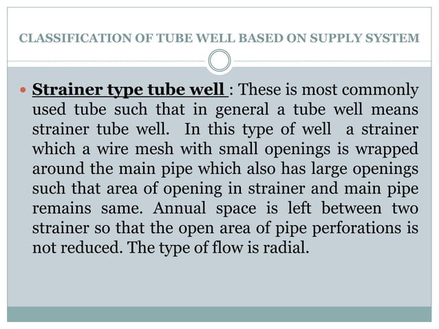 Types of wells | PPTX | Geology | Science