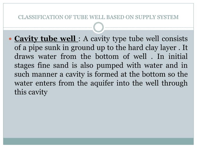 Types of wells | PPTX | Geology | Science