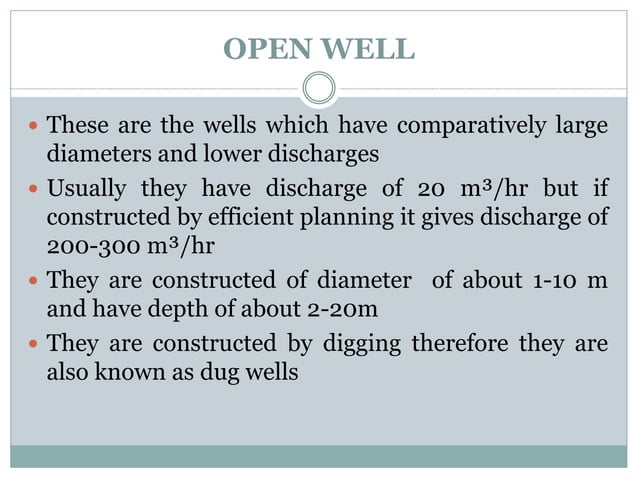 Types of wells | PPTX | Geology | Science