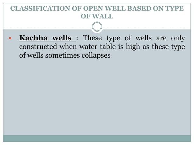 Types of wells | PPTX | Geology | Science