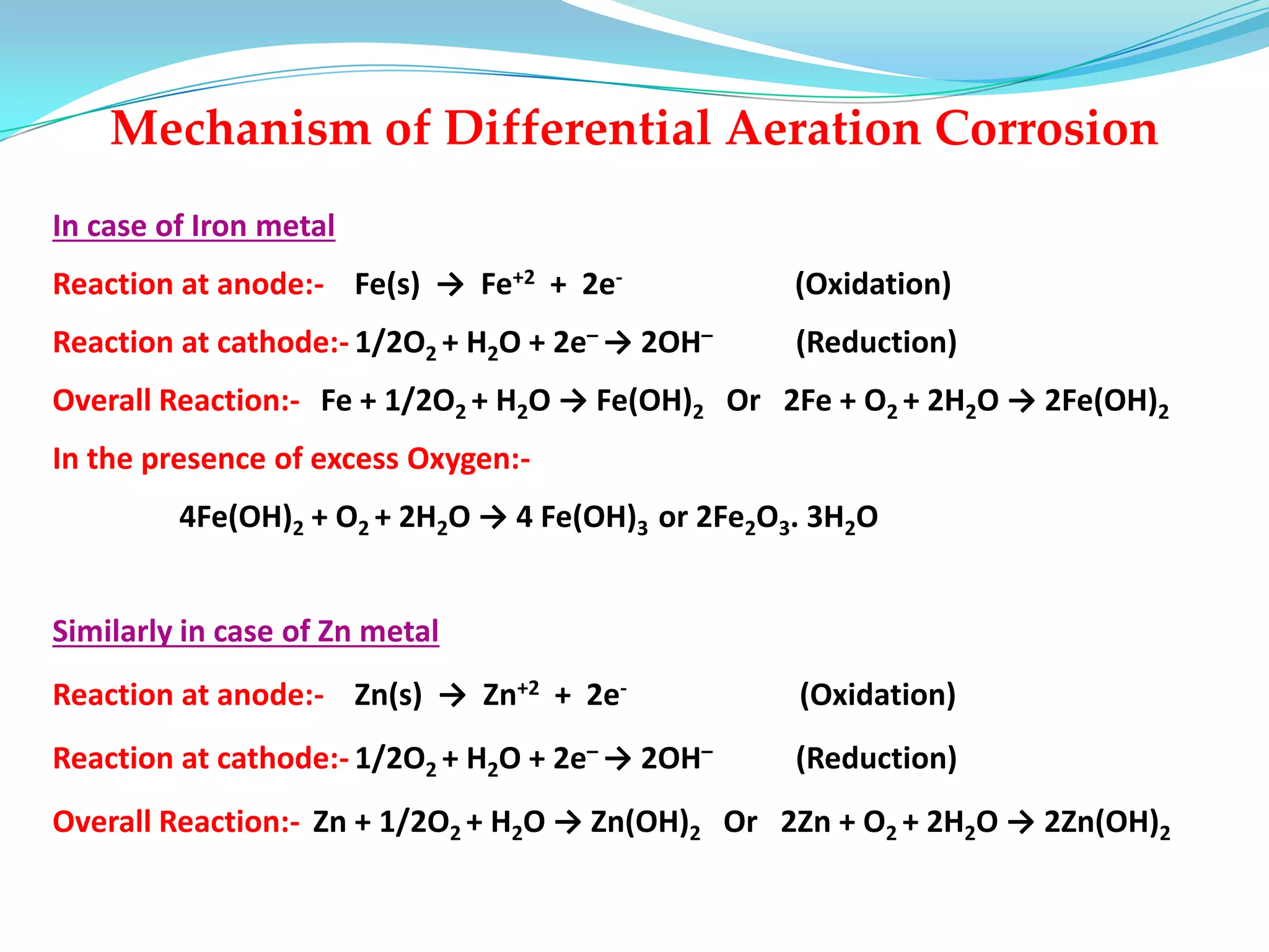 Wet corrosion and its types with mechanisms | PDF