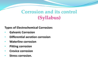 Wet corrosion and its types with mechanisms | PDF