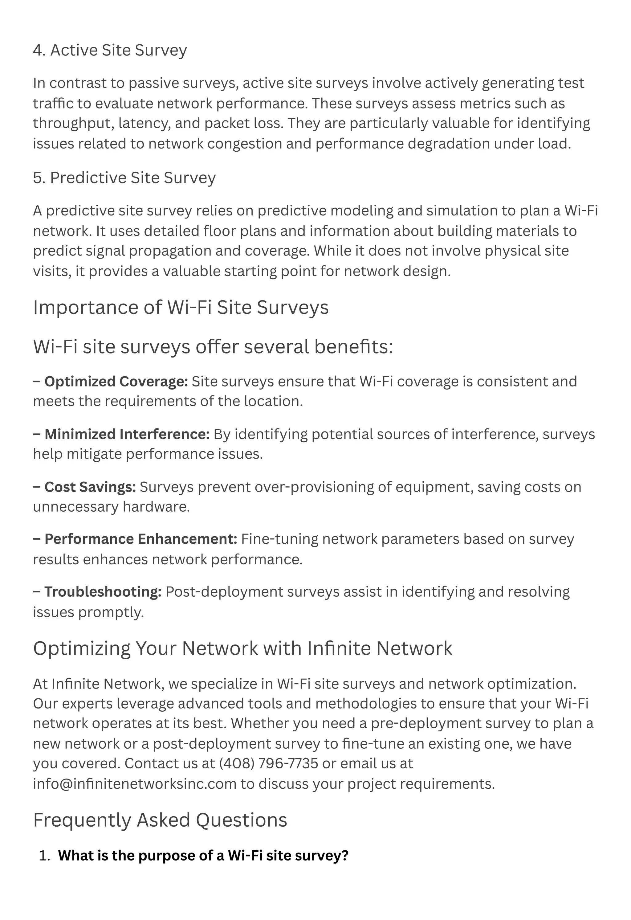 Types of Wi-Fi Site Surveys | PDF