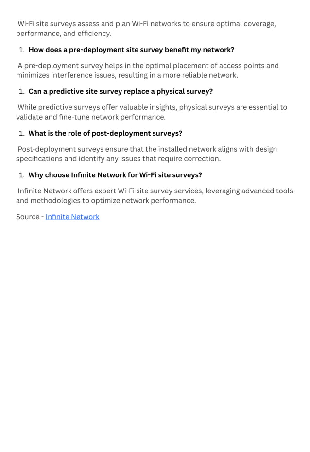 Types of Wi-Fi Site Surveys | PDF
