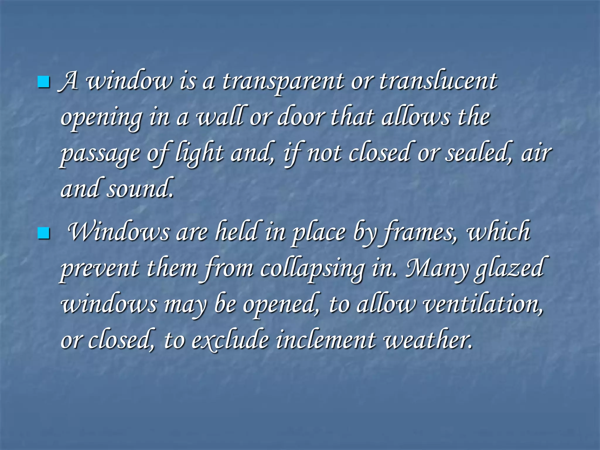 Types of windows | PDF