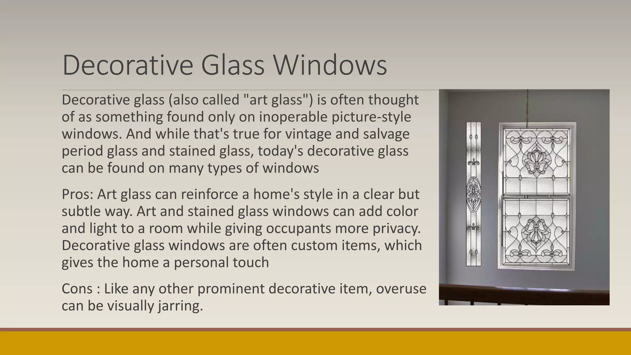 Types of windows (with PROS and CONS) | PPTX