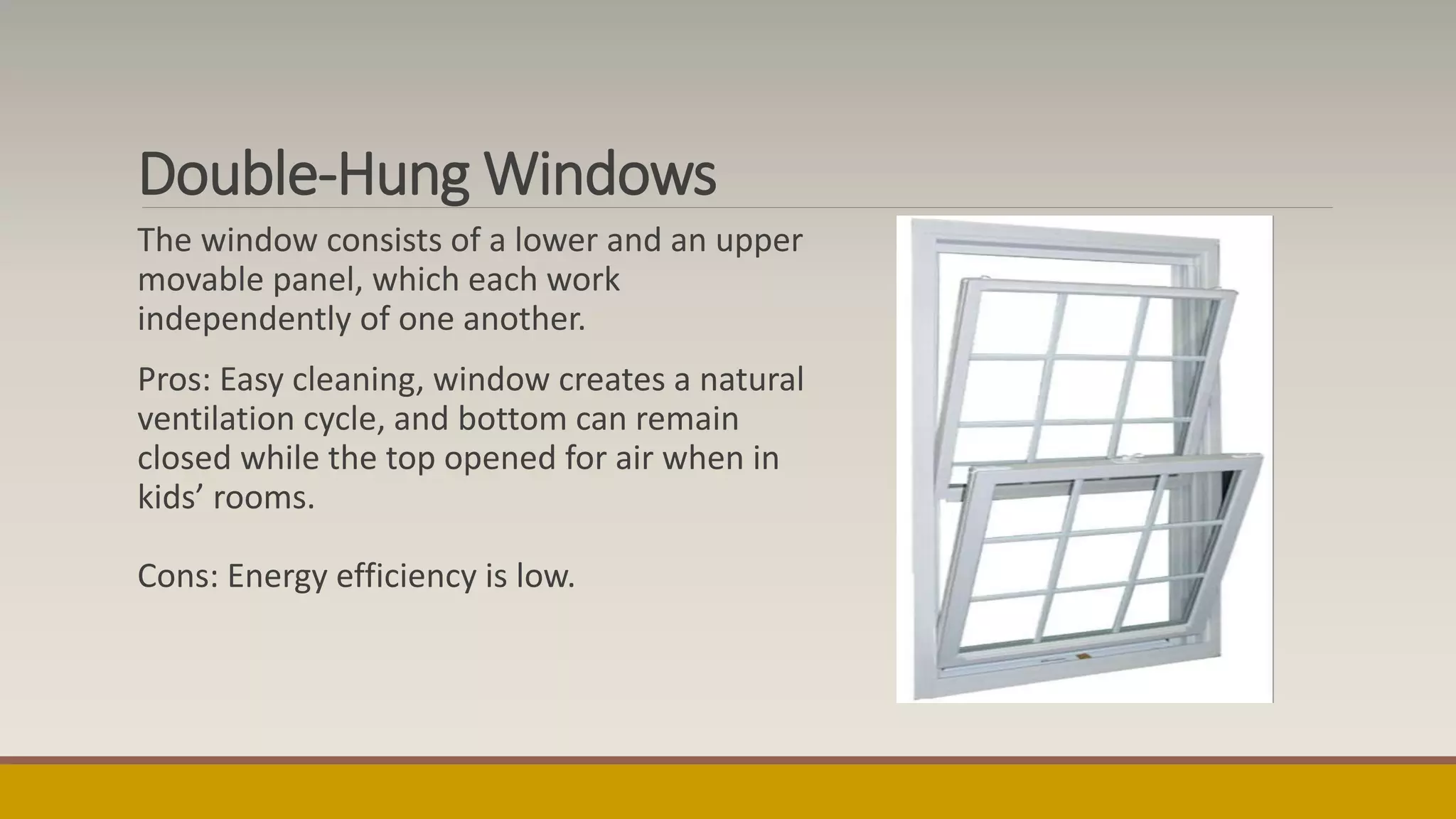 Types of windows (with PROS and CONS) | PPTX