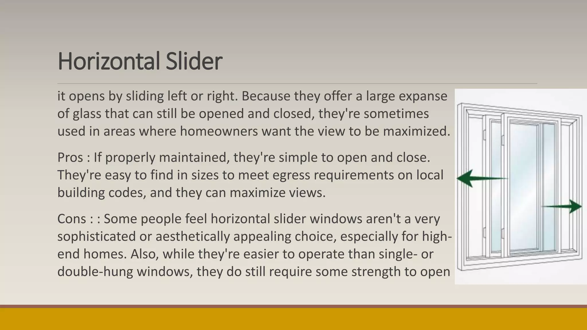 Types of windows (with PROS and CONS) | PPTX
