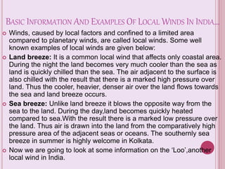 Types of winds in india | PPTX