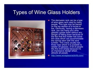 Typesof wineglassholders | PDF