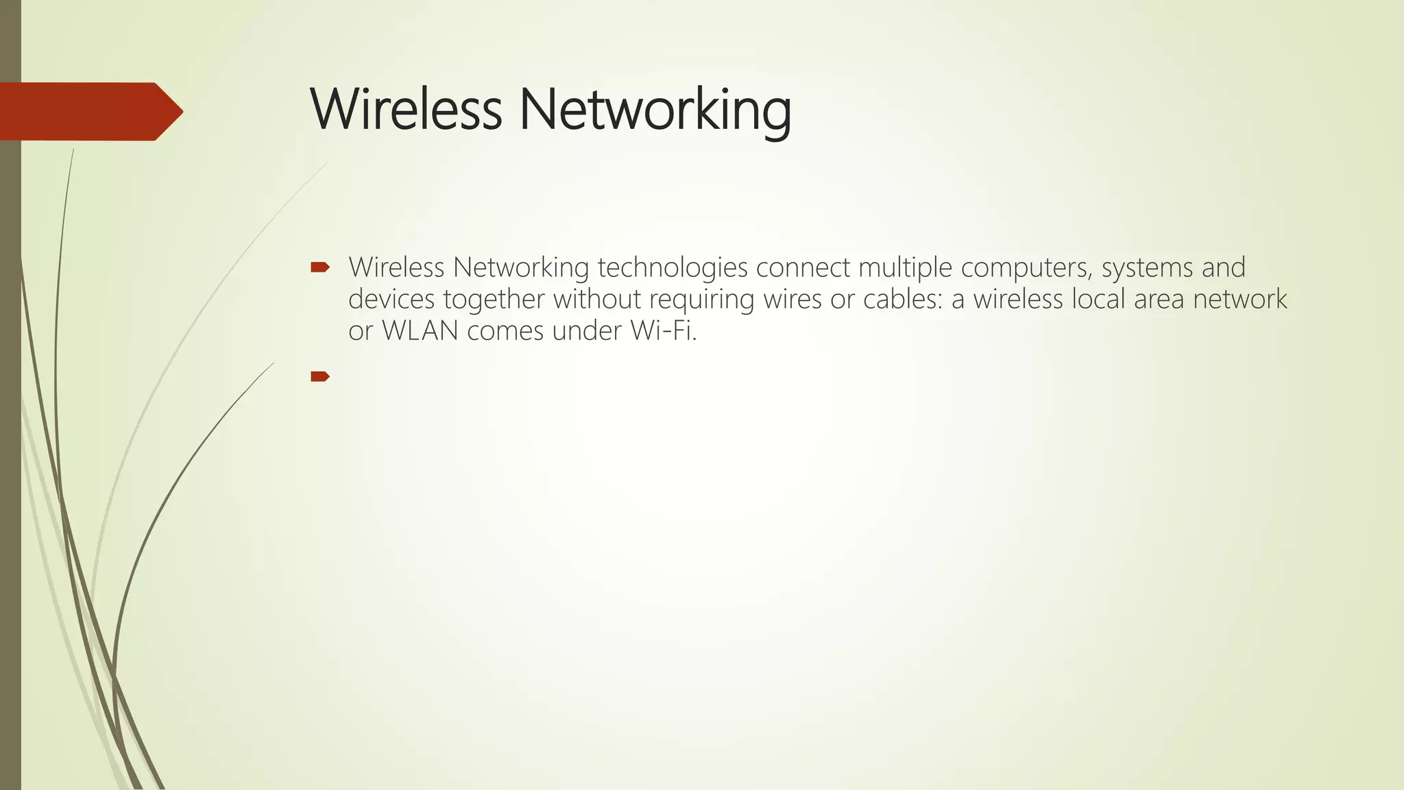 Types of wireless communication technologies | PPTX