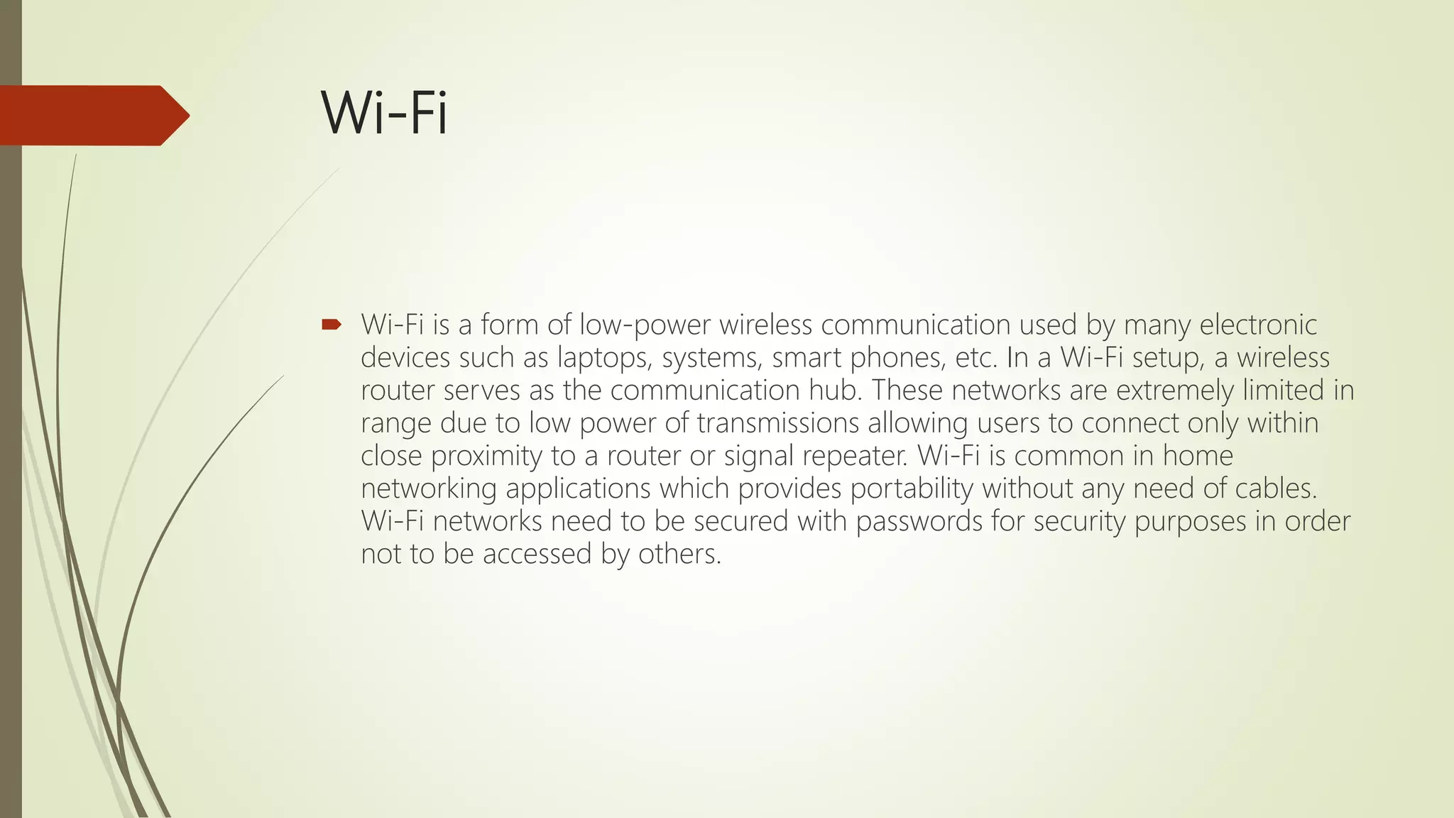 Types of wireless communication technologies | PPTX