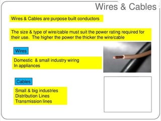 Types of wires and cables | PPTX