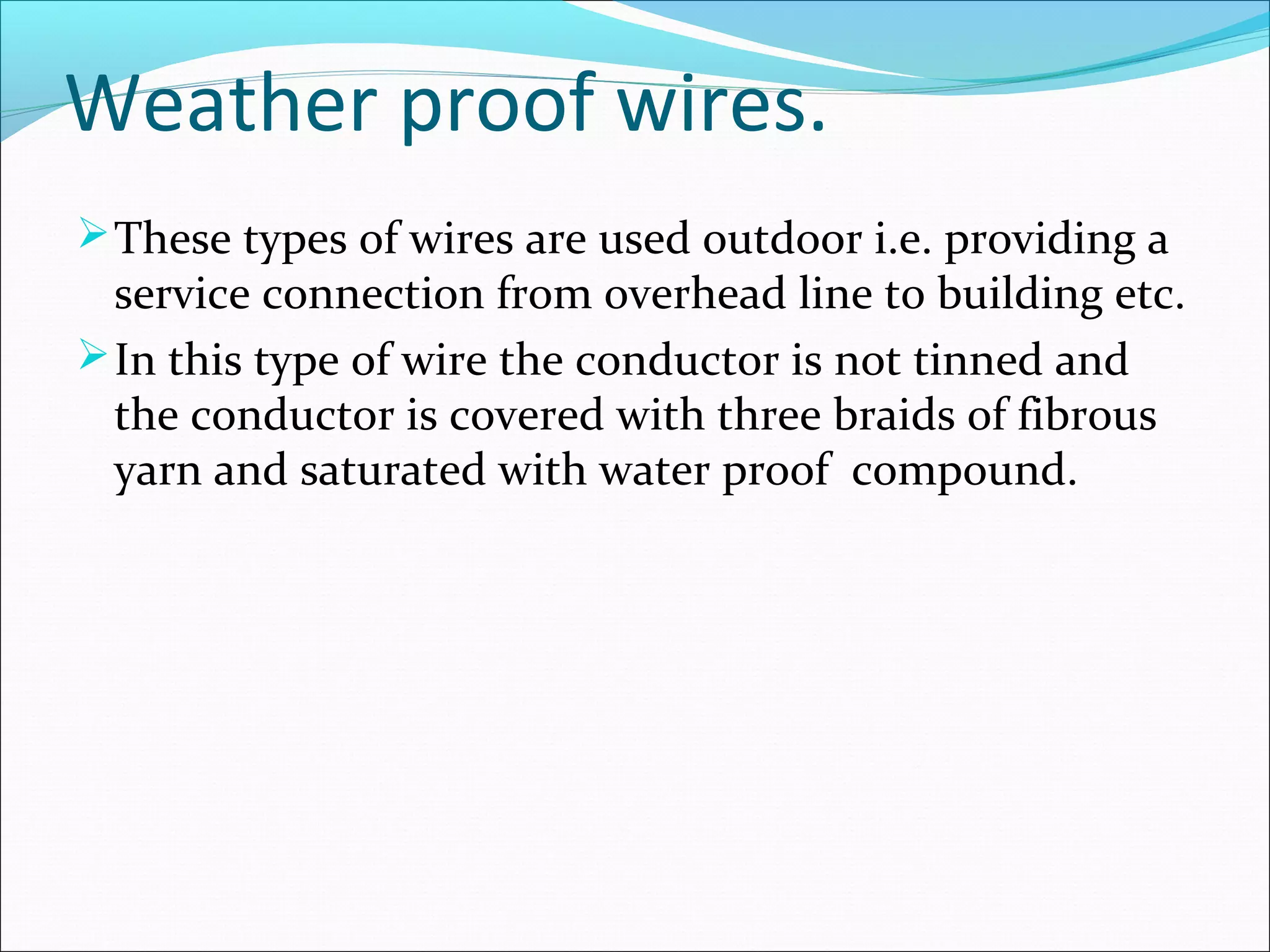 Types of wires and cables | PPT