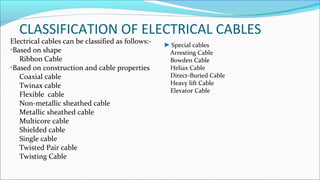Types of wires and cables ic | PPT
