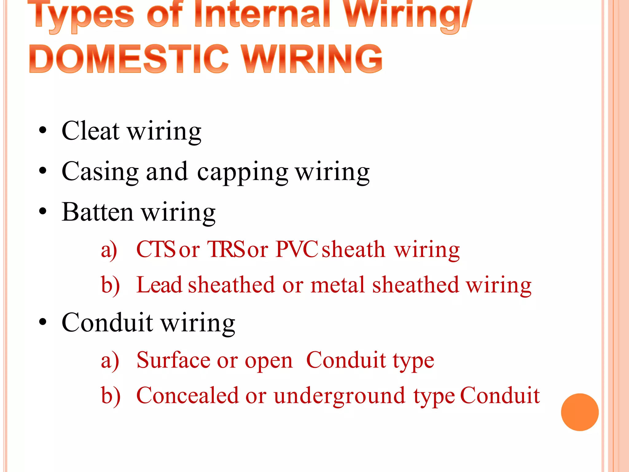 types of wiring.pptx | Woodworking | Arts and Crafts