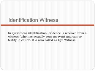 Types of witnesses | PPTX