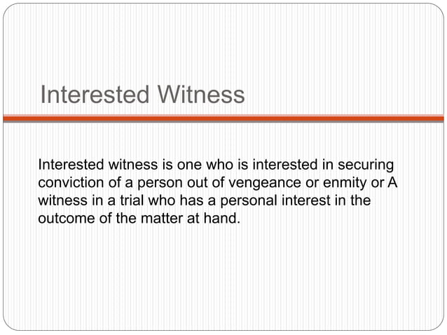 Types of witnesses | PPTX | Law