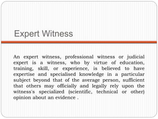 Types of witnesses | PPTX