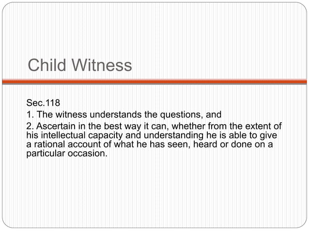 Types of witnesses | PPTX | Law