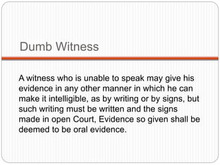 Types of witnesses | PPTX