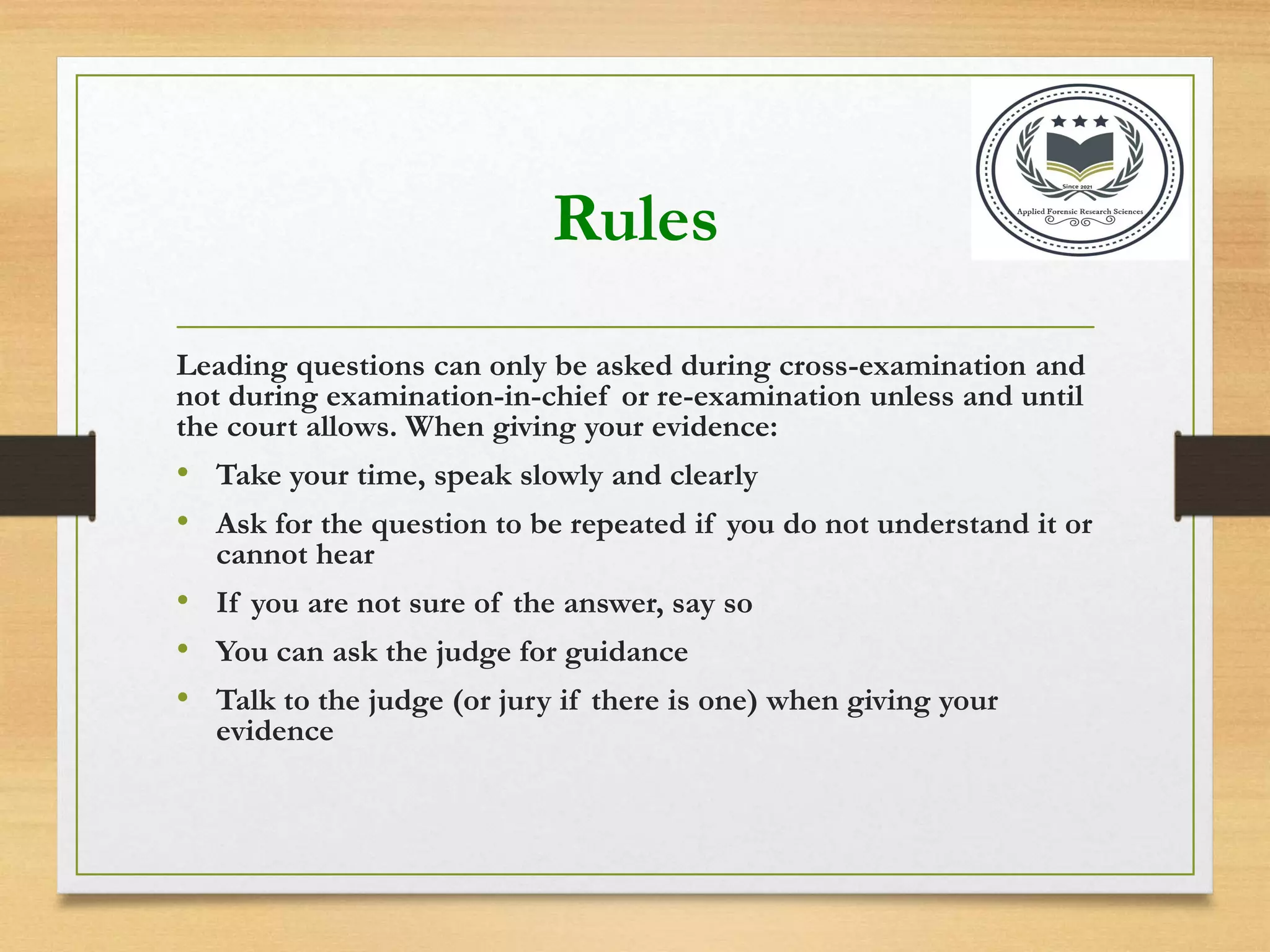 Types of Witnesses & Rules for giving evidences.pptx