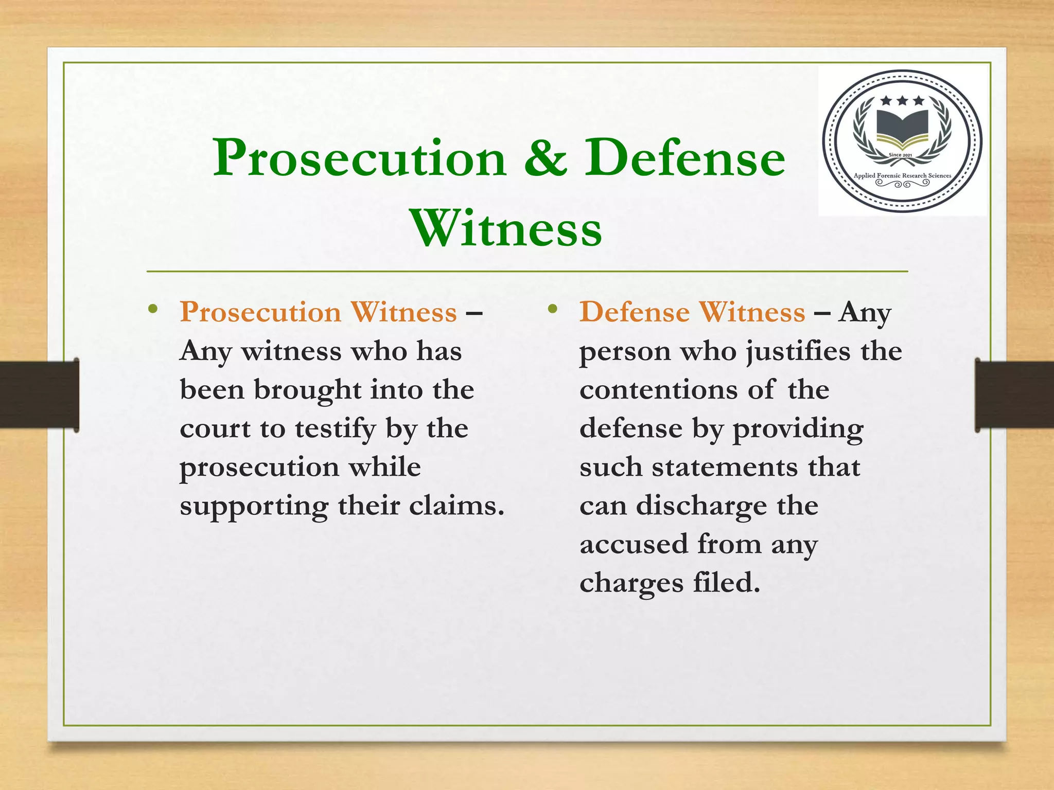 Types of Witnesses & Rules for giving evidences.pptx