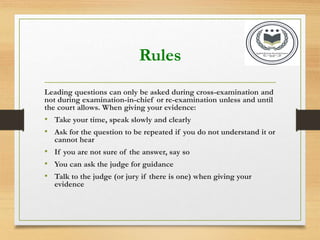Types of Witnesses & Rules for giving evidences.pptx