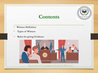 Types of Witnesses & Rules for giving evidences.pptx