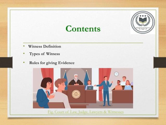 Types of Witnesses & Rules for giving evidences.pptx | Law