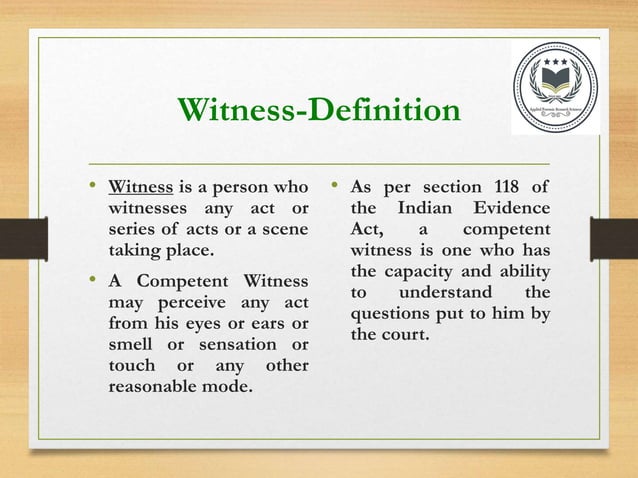 Types of Witnesses & Rules for giving evidences.pptx | Law