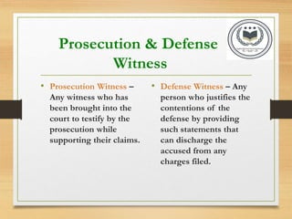 Types of Witnesses & Rules for giving evidences.pptx