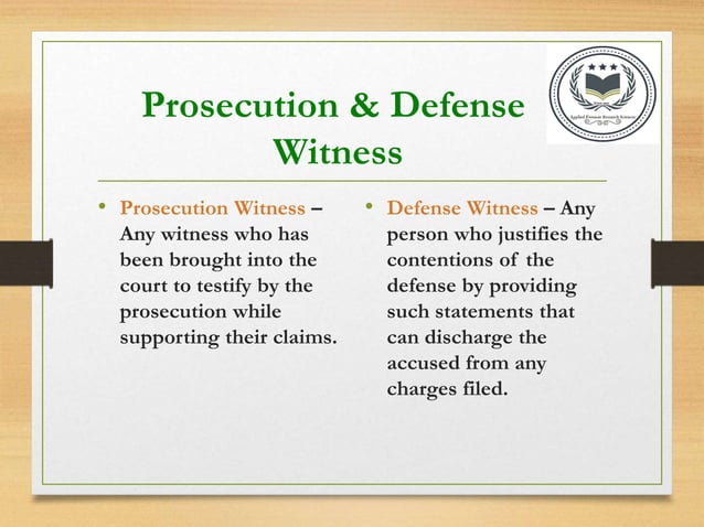 Types of Witnesses & Rules for giving evidences.pptx | Law