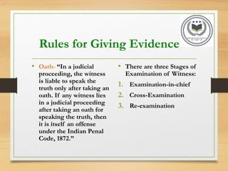 Types of Witnesses & Rules for giving evidences.pptx