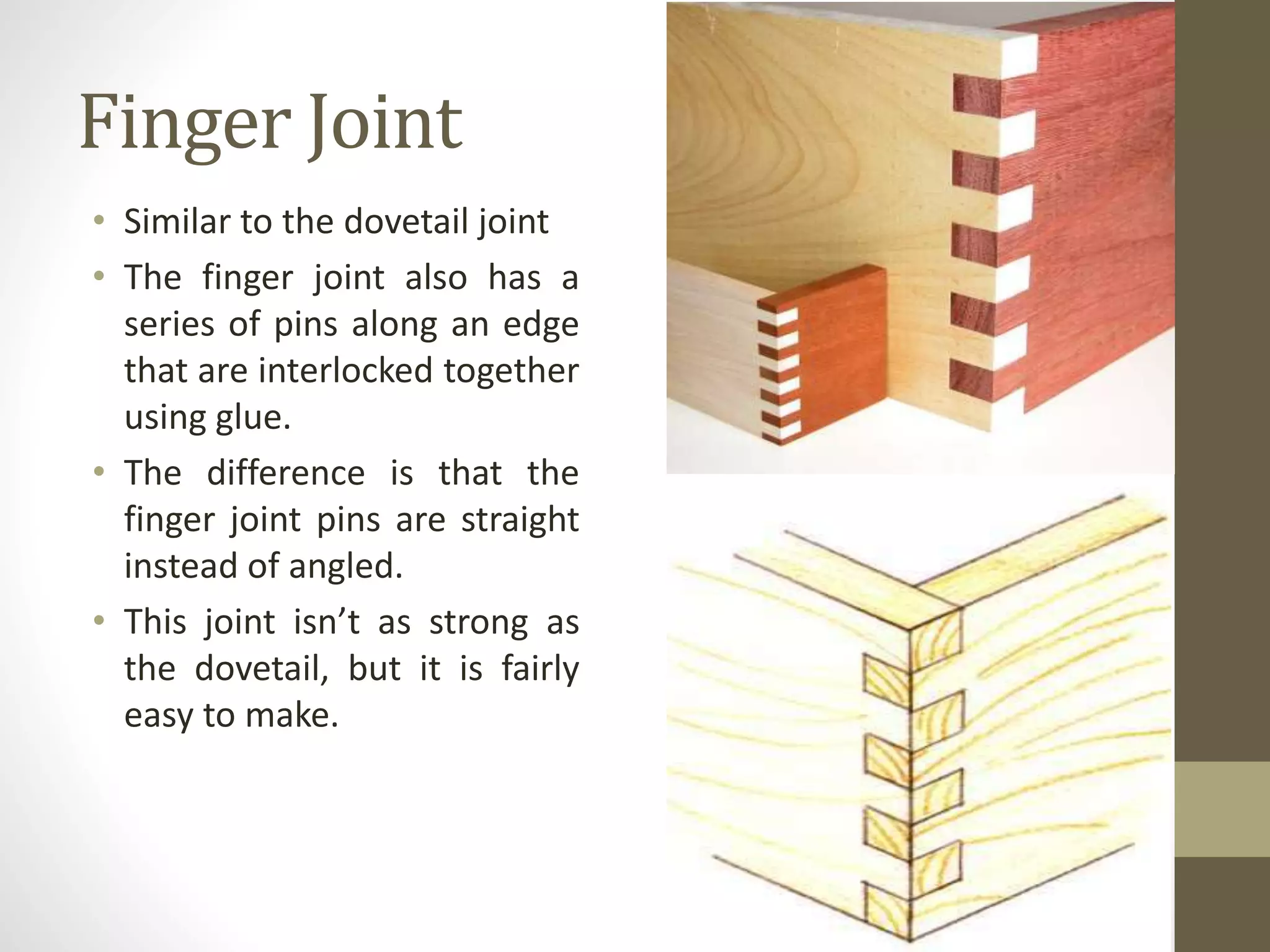 Types of wood joint | PPTX