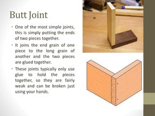 Types of wood joint | PPTX