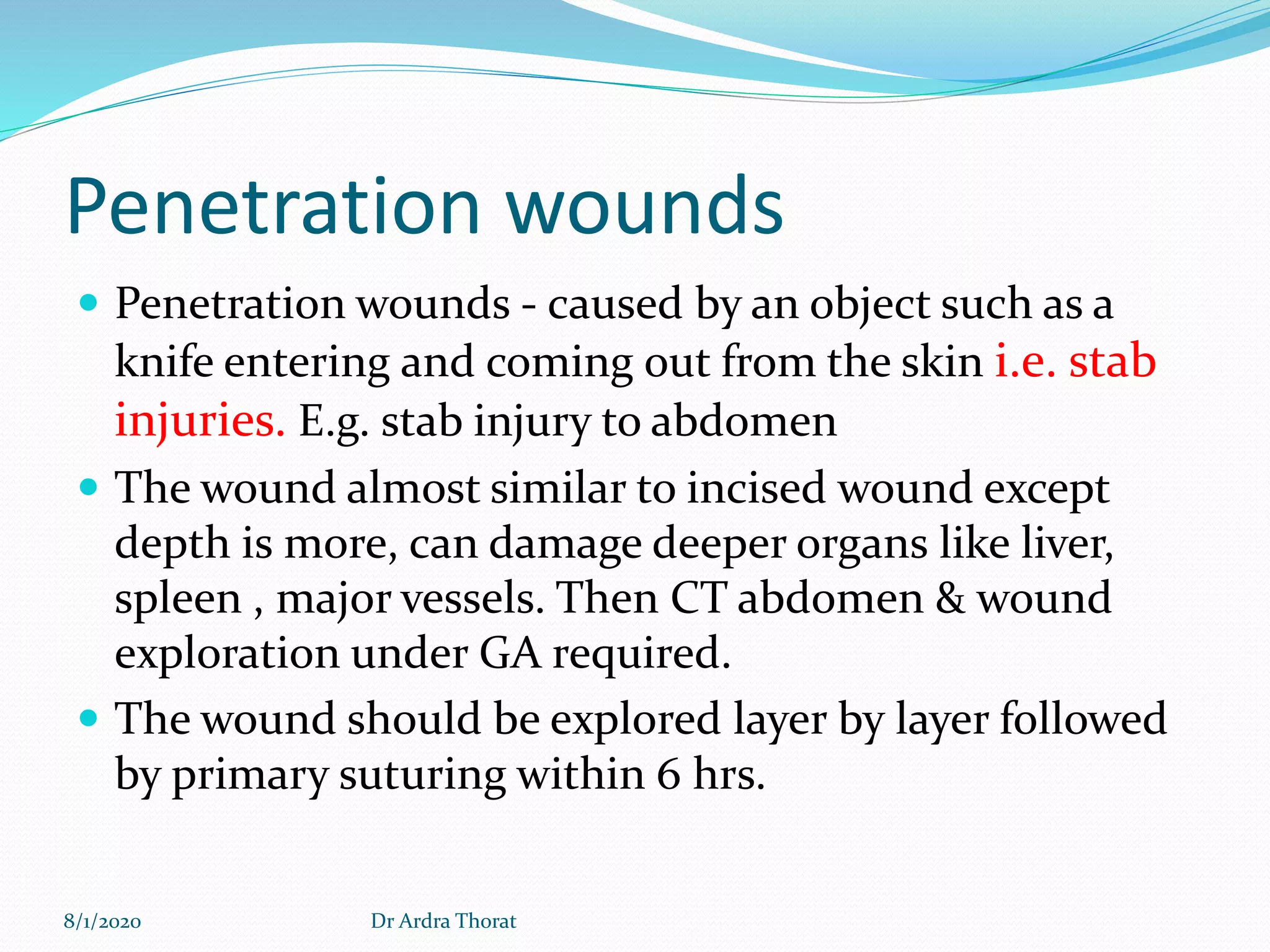 Types of wound | PPTX