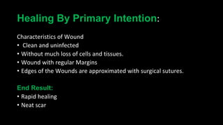 TYPES OF WOUND HEALING by Mishal Khan.pptx | Death, Injury, or Military ...
