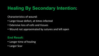 TYPES OF WOUND HEALING by Mishal Khan.pptx | Death, Injury, or Military ...